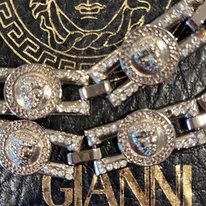 Versace | Accessories | Authentic Gianni Versace Silver Rhinestone ...